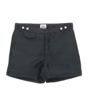 VIVIENNE WESTWOOD Orb-embroidered Mid-rise Bermuda Shorts - Black