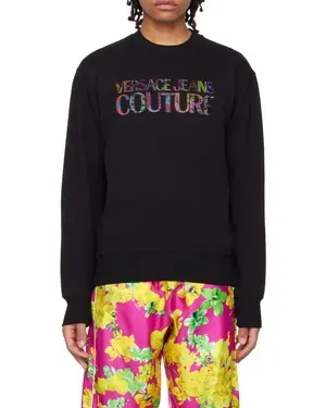 Versace Printed Round Neck Sweater