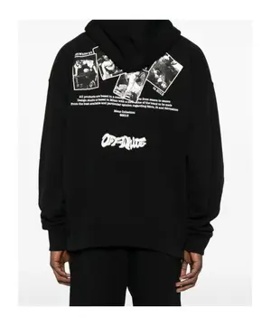 Off-White Graphic Print Cotton Hoodie