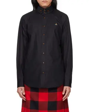 VIVIENNE WESTWOOD Orb-embroidered Poplin Shirt