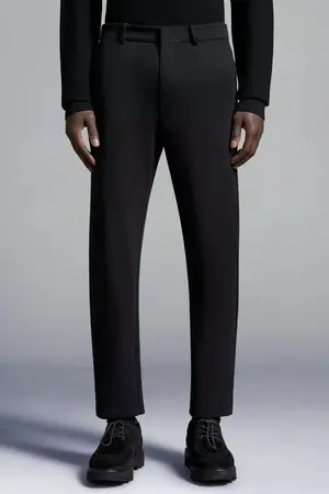 Moncler Tailored Cotton Trousers - Black