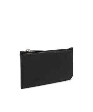 Bottega Veneta Intrecciato Zipped Card Case - Black