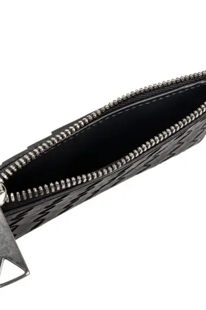 Bottega Veneta Intrecciato Zipped Card Case - Black