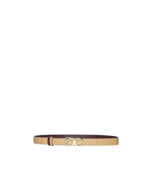 FERRAGAMO Double-sided Gancini Belt - Nude