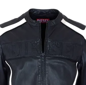 DIESEL® Zip-up Leather Jacket - Black