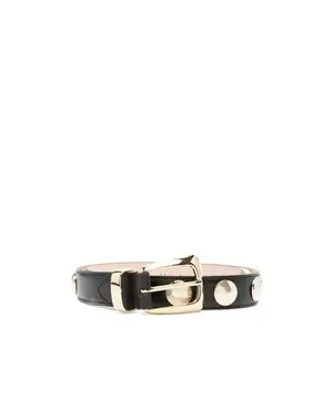 Khaite Stud-detailed Buckle Belt - Black