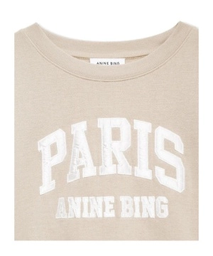 ANINE BING Crewneck Sweatshirt With Logo Detail