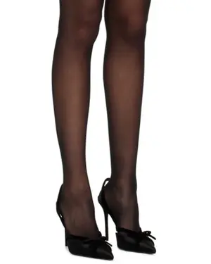 MUGLER Star Mesh Asymmetric Minidress - Black