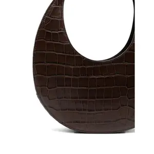 Staud Moon Embossed Croc Effect Tote Bag - Black