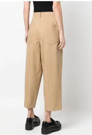 Marni Wide Leg Cropped Wool Trousers