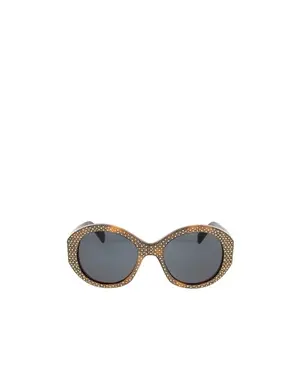 Celine Embellished Oval Sunglasses - Gray