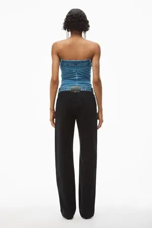 Alexander Wang Contrast Waistband Straight-leg Jeans