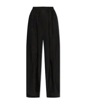 Balenciaga Logo Detailed Pleated Trousers