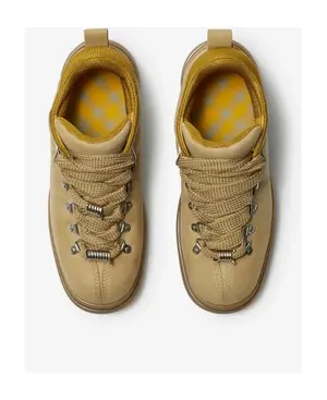 Burberry Round-toe Chunky Sole Lace-up Boots