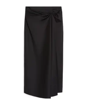 Max Mara Asymmetric Draped Midi Skirt