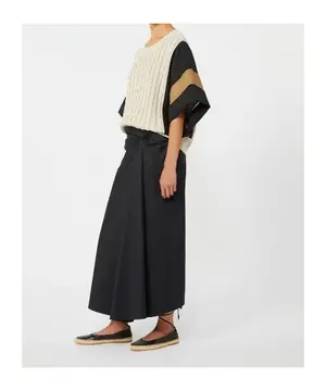 Max Mara Asymmetric Draped Midi Skirt