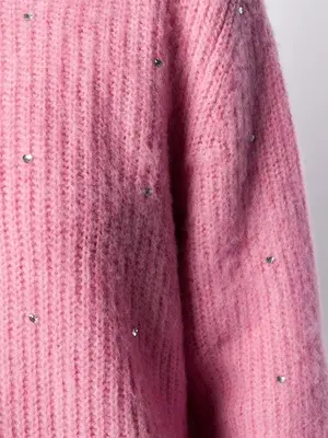 MSGM Embellished Diamond Effect Sweater
