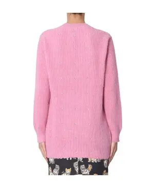 MSGM Embellished Diamond Effect Sweater