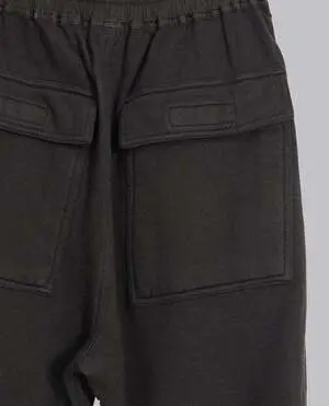 Rick Owens Pusher Drawstring-waist Trousers With Side Button Detailing