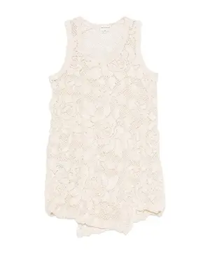 Comme Des Garçons Floral Embroidered Asymmetric Vest - No