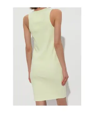 Givenchy 4g Plaque Ribbed Knit Tank Dress - White