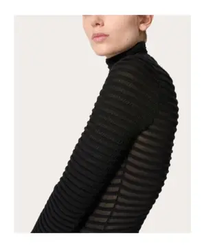 Valentino Garavani High Neck Long-sleeved Ribbed Top