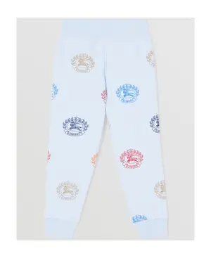 Burberry Ekd-print Cotton Track Pants
