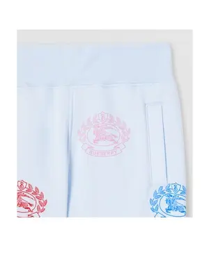 Burberry Ekd-print Cotton Track Pants