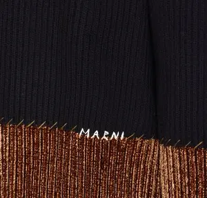 Marni Panelled Logo Embroidered Jumper