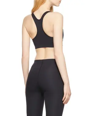 JIL SANDER Logo Printed Sports Bra - Black