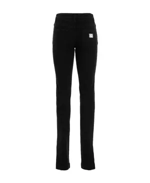 Dolce & Gabbana Logo Plaque Stretch Denim Jeans