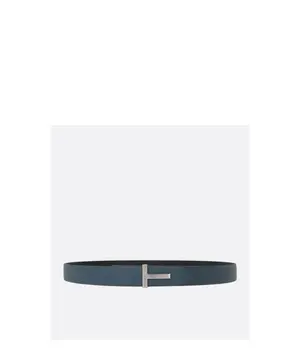TOM FORD Leather Belt - Indigo/black