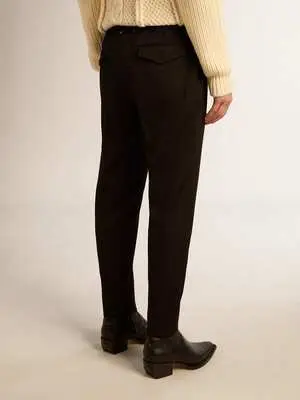 GOLDEN GOOSE Logo Plaque Straight Leg Trousers