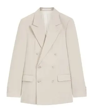 Hugo Boss Double-breasted Tailored Blazer - White