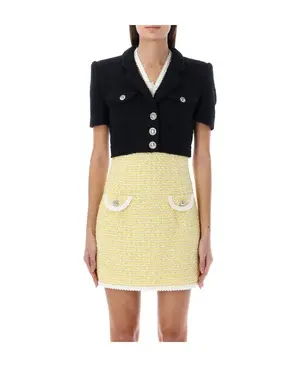 Alessandra Rich Short Sleeves Cropped Jacket