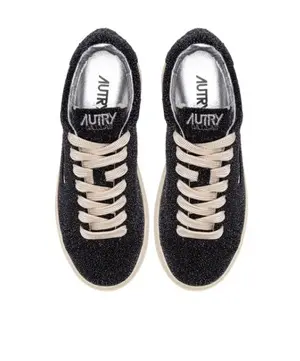 AUTRY Dallas Low Glittered Sneakers - Black