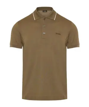 Zegna Short-sleeved Polo Shirt - Brown