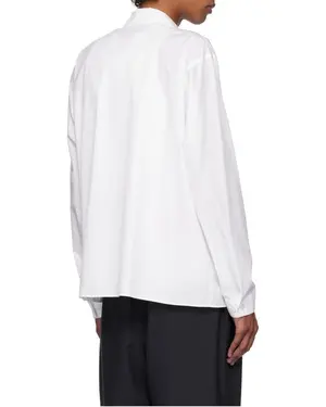 Marni Logo Printed Long-sleeved Zipped Shirt - White