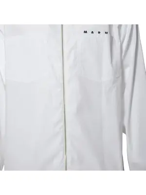 Marni Logo Printed Long-sleeved Zipped Shirt