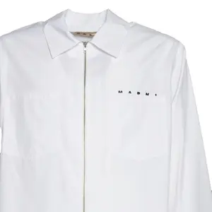 Marni Logo Printed Long-sleeved Zipped Shirt