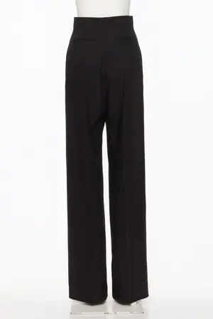 Valentino Garavani Straight-leg Pleated Trousers - Black
