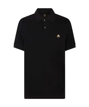 Moose Knuckles Logo Patch Short-sleeved Polo Shirt - Black