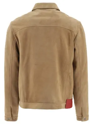 424 FAIRFAX Leather Button-up Jacket