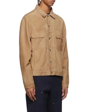 424 FAIRFAX Leather Button-up Jacket
