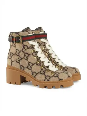 Gucci Gg Wool Ankle Boots