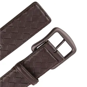 Bottega Veneta Woven Leather Belt - Black