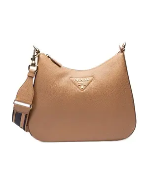 Prada Logo Plaque Shoulder Bag