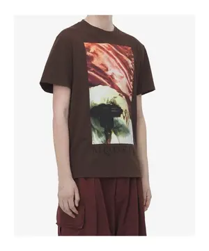 Alexander McQueen Painting Printed Crewneck T-shirt