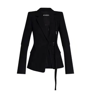 ANN DEMEULEMEESTER Asymmetrical Tailored Jacket With Belt