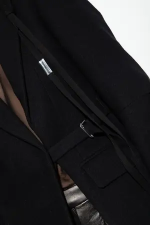 ANN DEMEULEMEESTER Asymmetrical Tailored Jacket With Belt